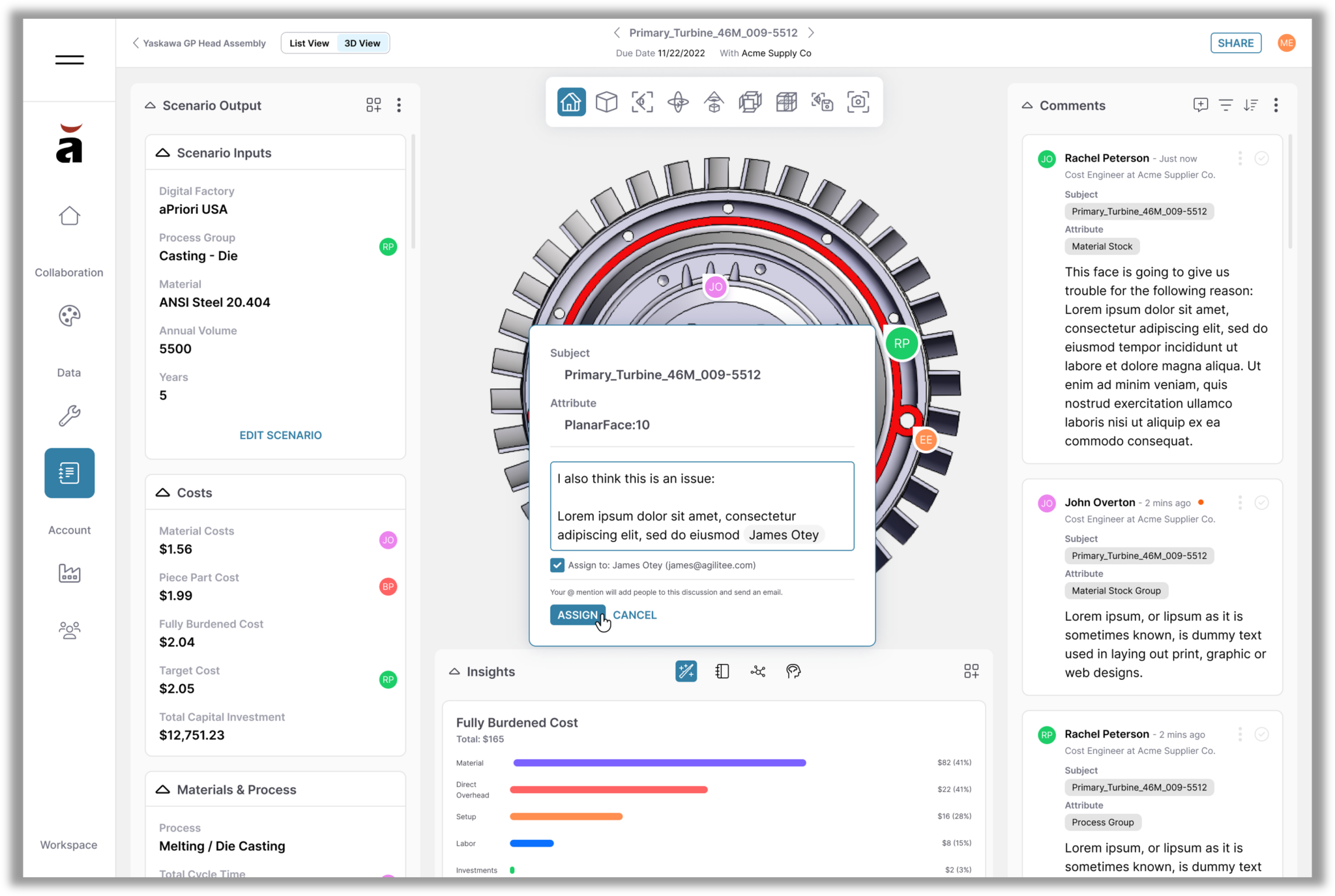 aP Workspace | Manufacturing Collaboration | Task Management
